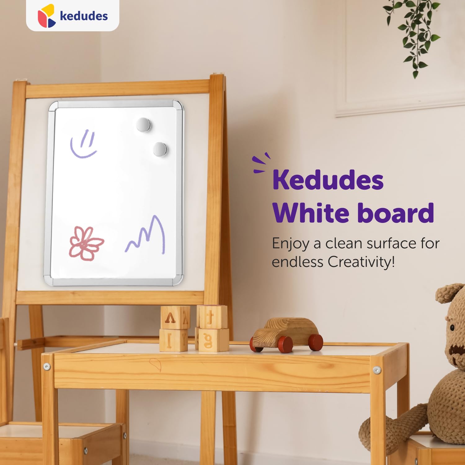 Magnetic Small White Board Dry Erase 11ββx14ββ - Mini Dry Erase Board with 6 Markers, Personal Whiteboards for Refrigerator Wall, Fridge White Boards, Handheld Whiteboard for Little Kids & Students