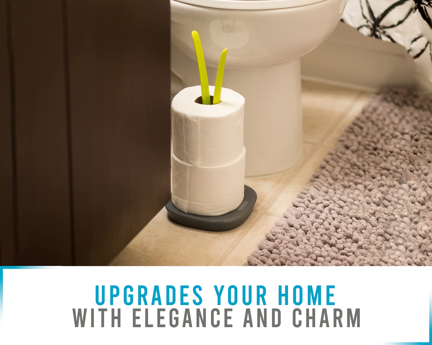 Comfify “Sprout” Decorative Paper Towel Holder or Toilet Paper Holder Vertical Countertop Paper Towel Stand or Toilet Roll Stand - Sturdy No-Slip Base - 11.75” x 6”