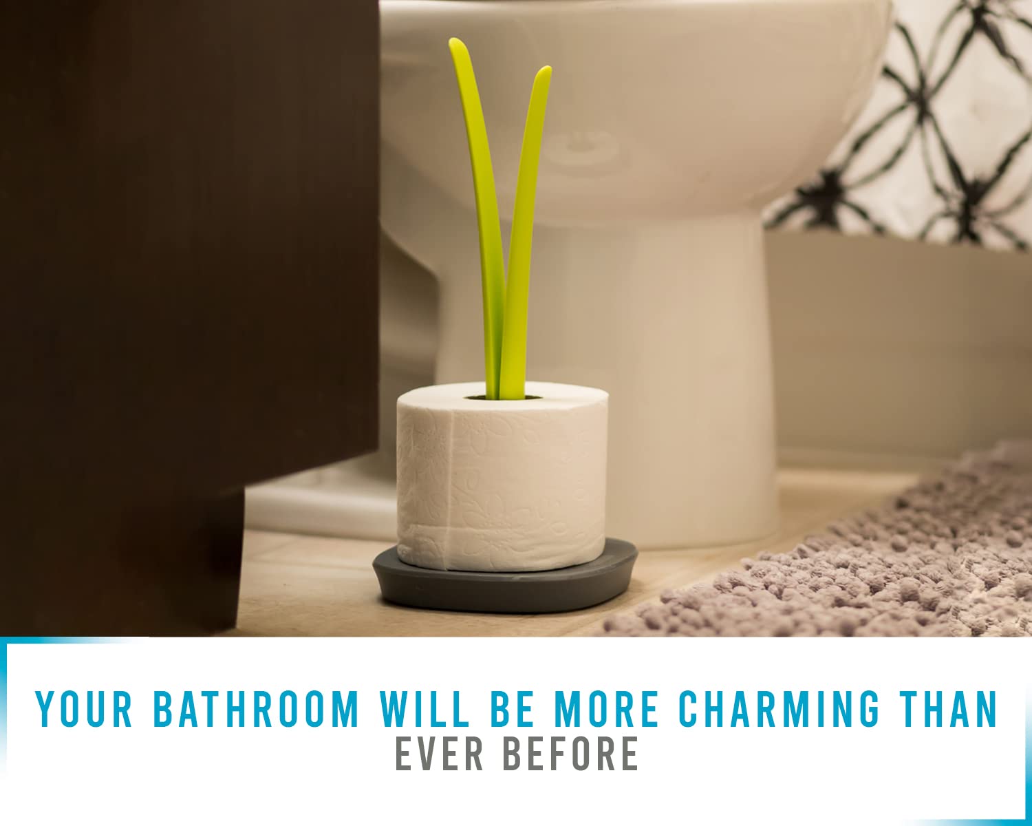 Comfify “Sprout” Decorative Paper Towel Holder or Toilet Paper Holder Vertical Countertop Paper Towel Stand or Toilet Roll Stand - Sturdy No-Slip Base - 11.75” x 6”