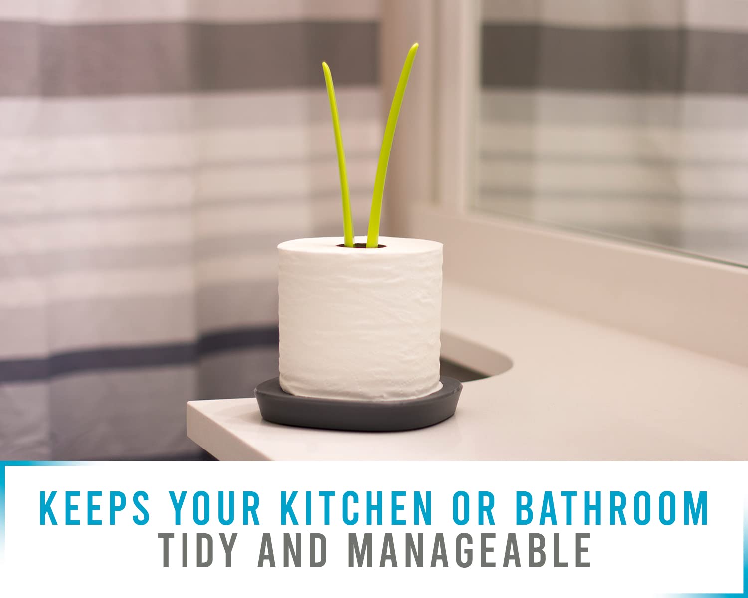 Comfify “Sprout” Decorative Paper Towel Holder or Toilet Paper Holder Vertical Countertop Paper Towel Stand or Toilet Roll Stand - Sturdy No-Slip Base - 11.75” x 6”