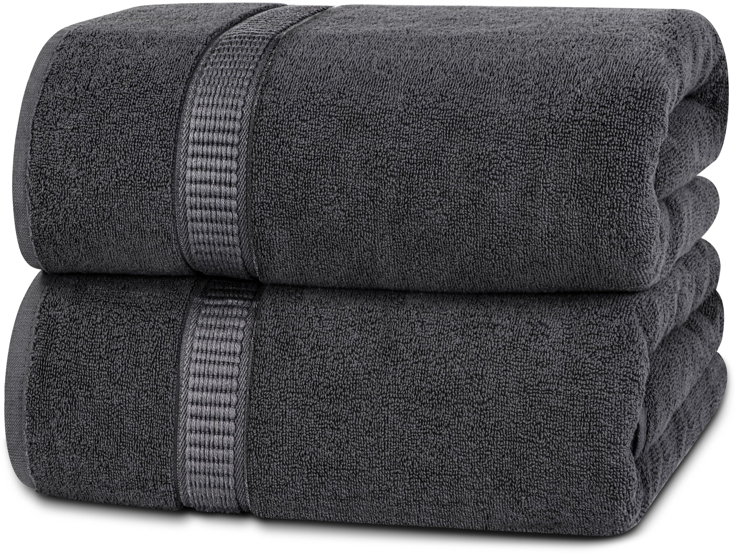 Utopia Towels - Luxurious Jumbo Bath Sheet 2 Piece - 600 GSM 100% Ring Spun Cotton Highly Absorbent and Quick Dry Extra Large Bath Towel - Super Soft Hotel Quality Towel (35 x 70 Inches, Grey)