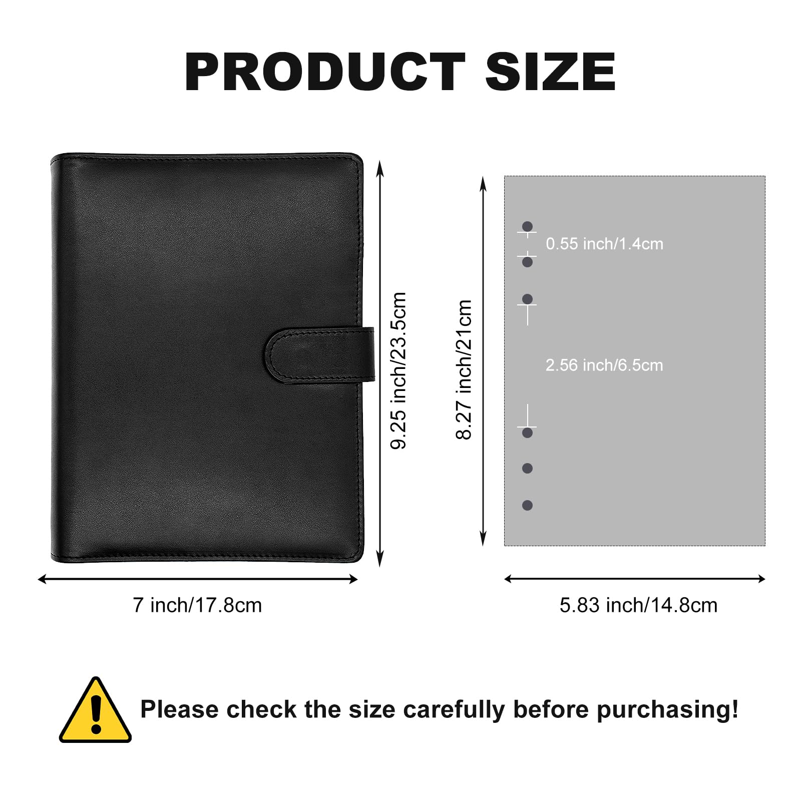 45 Pcs Budget Binder with Zipper Envelopes,PU Leather Money Organizer for Cash Bills Coupon Card, Budget Planner for Saving Money,Cash Envelopes for Budgeting,Money Saving Binder,Marble Black