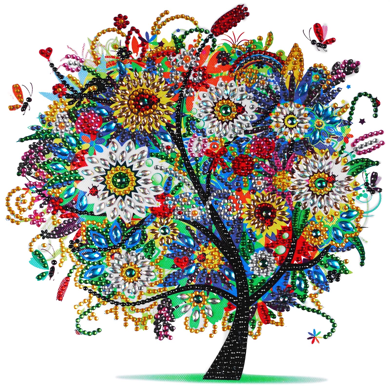 AILLOVCOL 5D Diamond Painting Kits for Adults,5D Diamond Art Kits for Adults Kids Beginner,Special Shape Rhinestone Diamond Painting for Gift Home Wall Art Decor 11.8x11.8inch (Tree-2)
