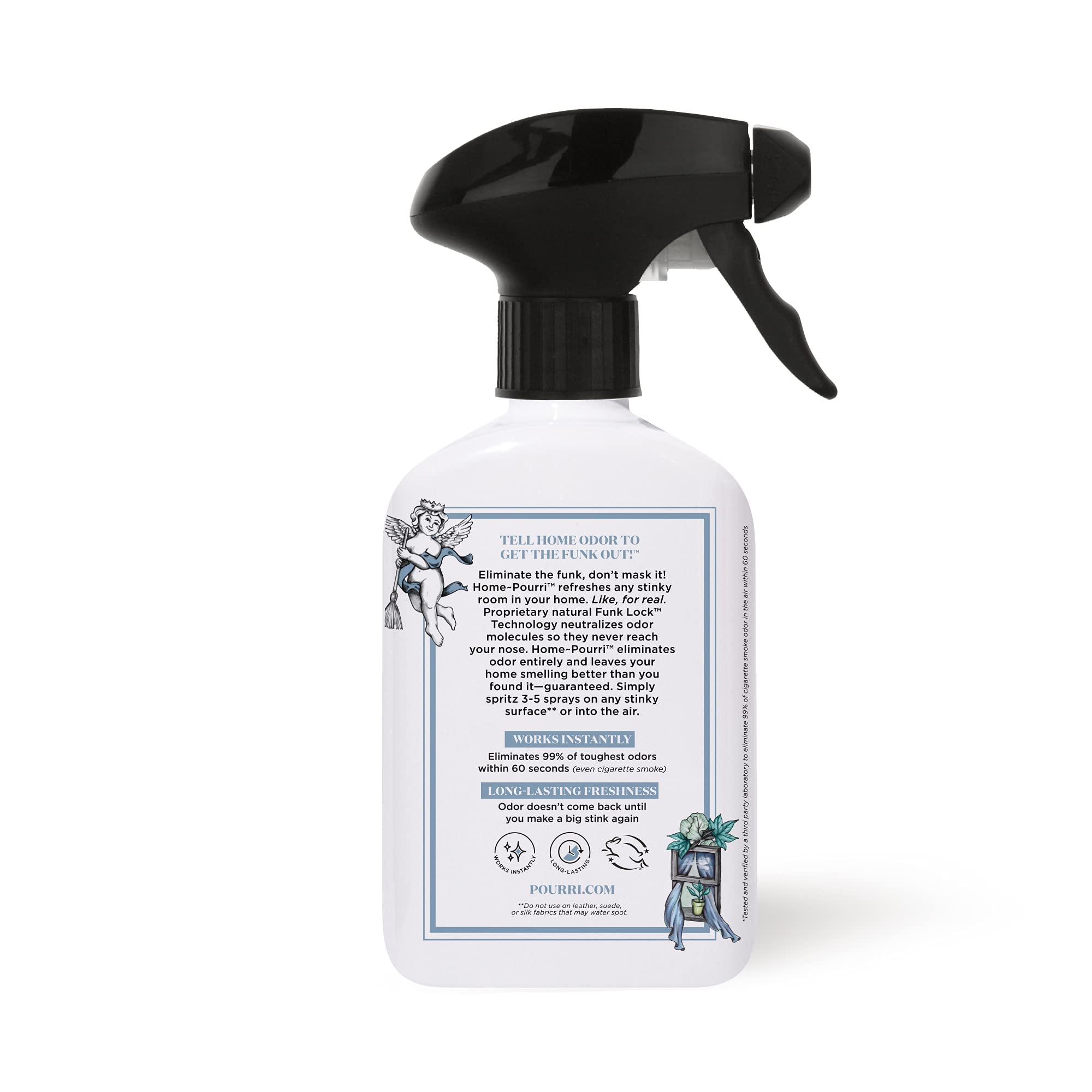 Home-Pourri Air + Fabric Multi-Purpose Odor Eliminator, Fresh Air, 11 Fl Oz - Jasmine, Fresh Air and Mint