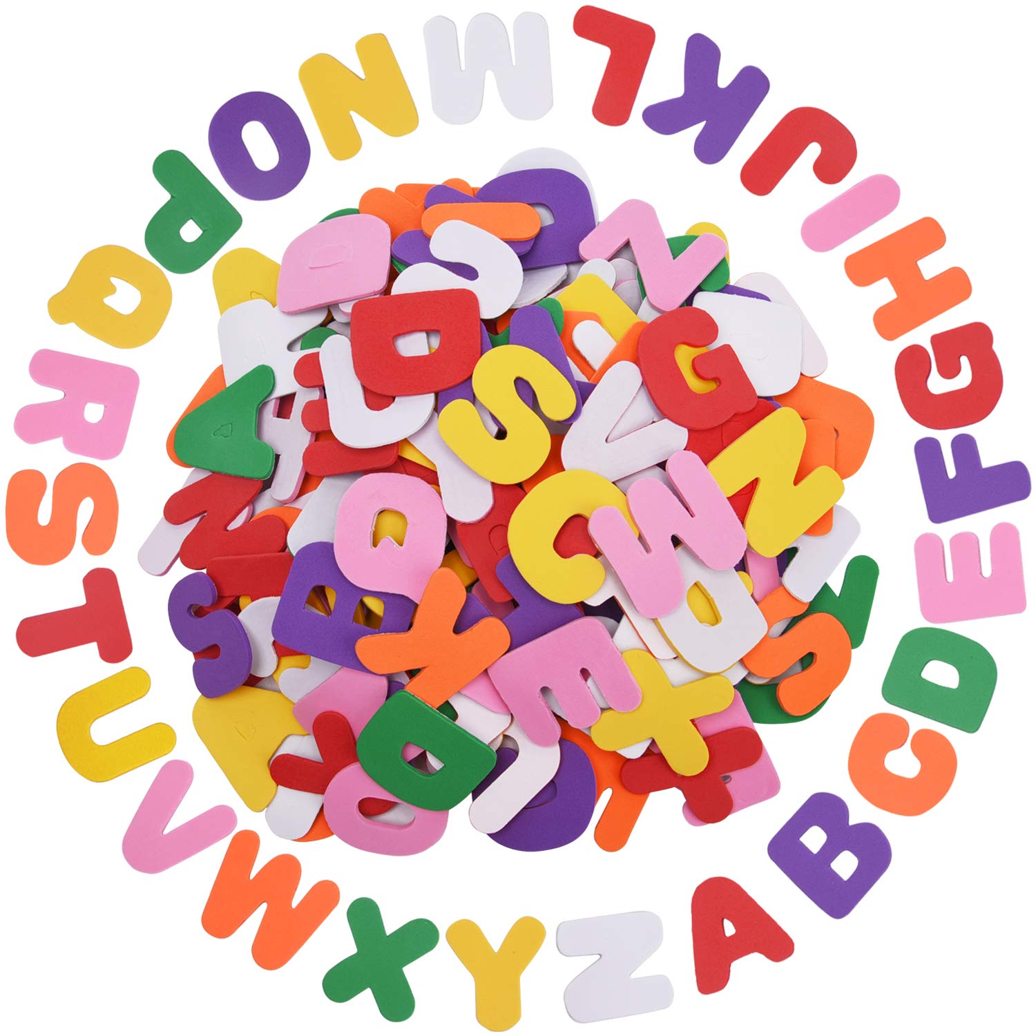 Livder 200 Pieces EVA Self Adhesive Foam Letter Alphabet Stickers for Children's DIY Crafts, Room Decoration