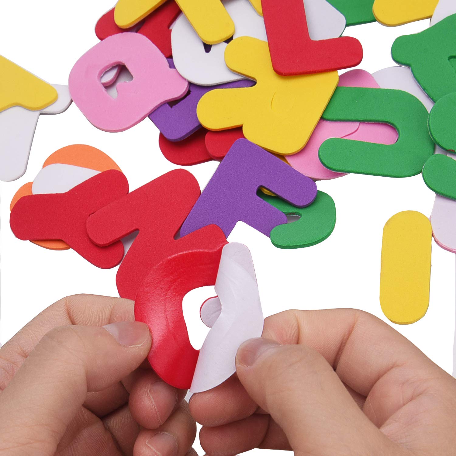 Livder 200 Pieces EVA Self Adhesive Foam Letter Alphabet Stickers for Children's DIY Crafts, Room Decoration