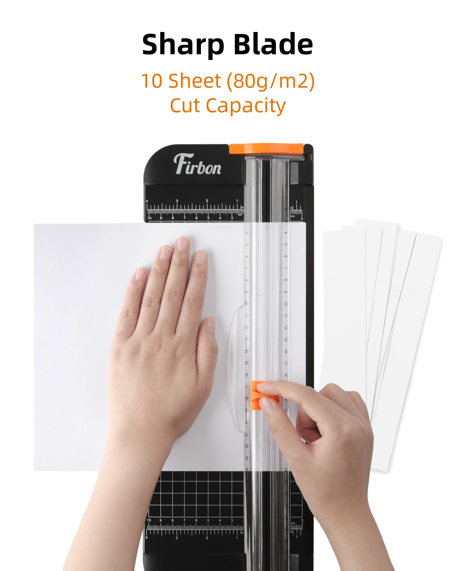 Firbon Paper Cutter Replacement Blade with Automatic Security Safeguard Design for A4 Black and White Paper Trimmer (5 Pack)