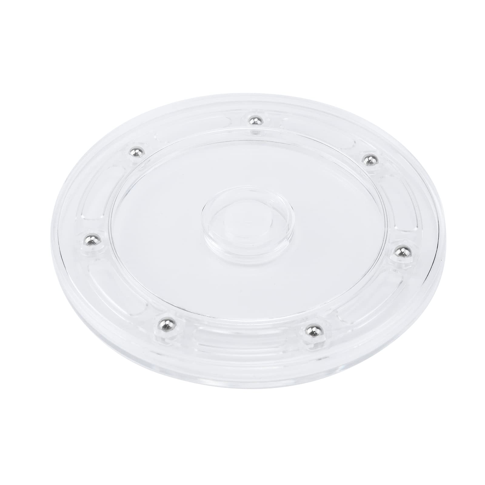 Semetall 4pcs 6" Acrylic Lazy Susan Rotating Swivel Plate Round Turntable Organizer for Makeup Table Kitchen Cabinet Spice Rack Cake,Clear