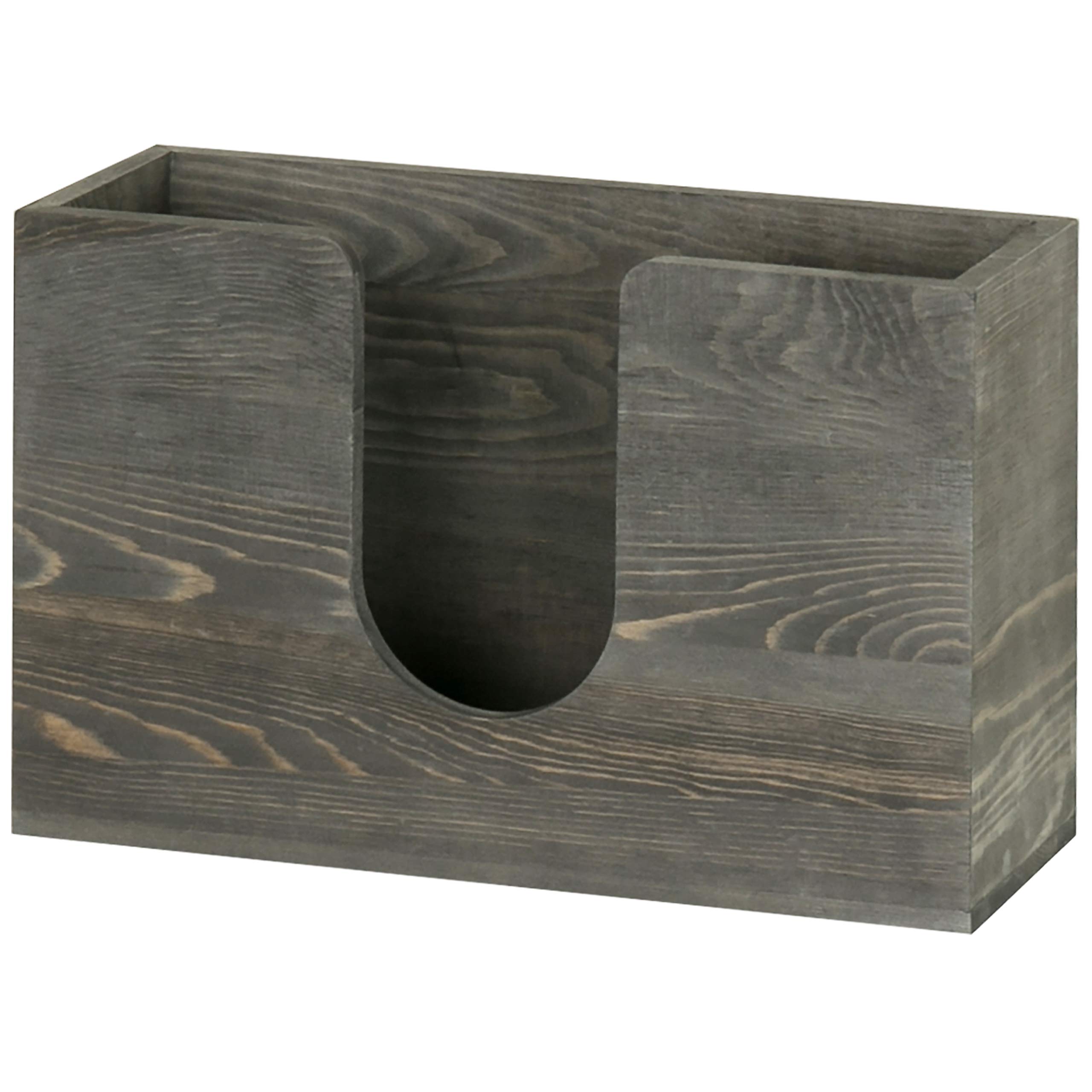 MyGift Vintage Gray Solid Wood Wall Mounted Paper Towel Holder for Bathroom, Tri Fold, Multifold, C Fold, Z Fold Disposable Hand Towel Dispenser Guest Restroom