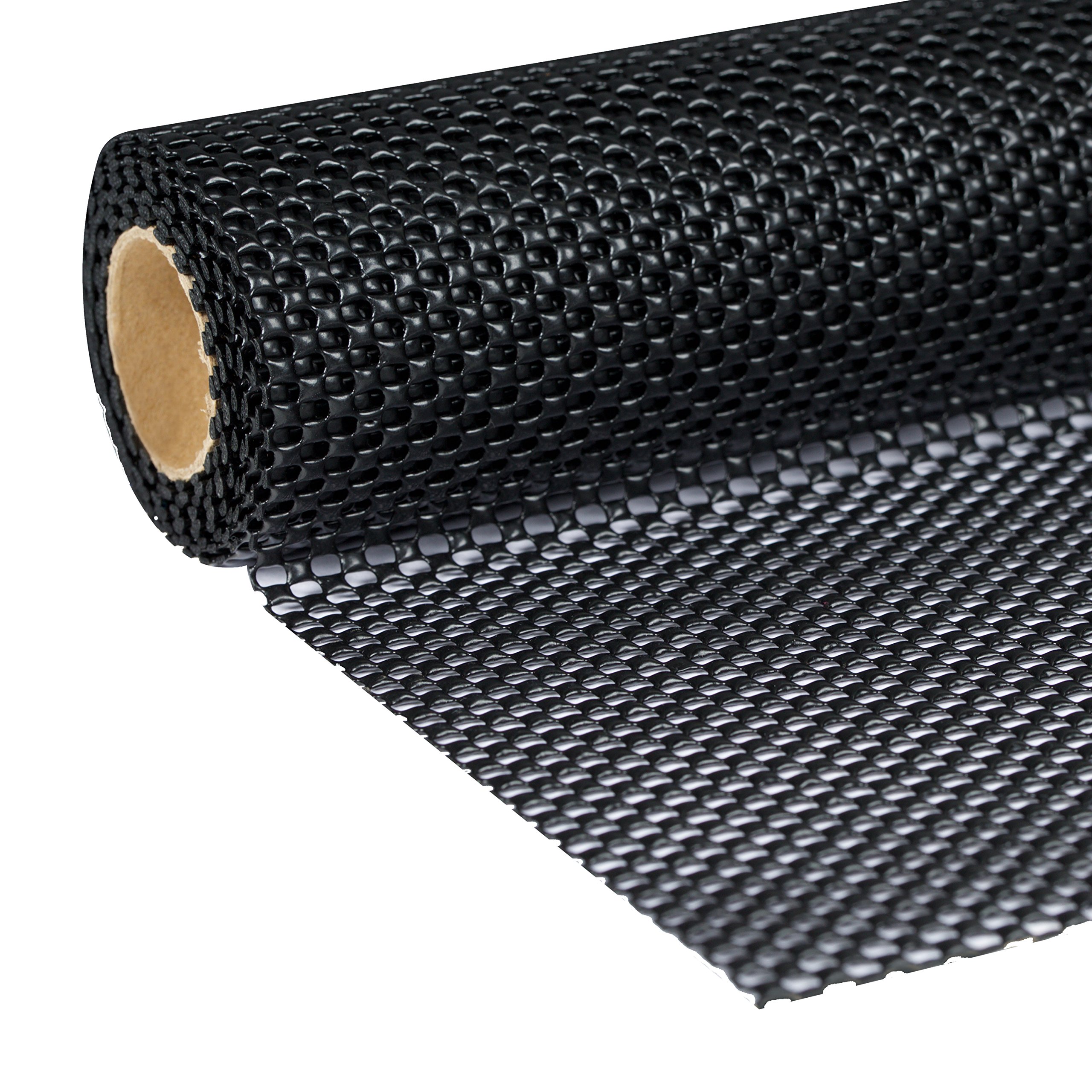 Duck Brand 284150 Super Grip Easy Liner Shelf Liner with Clorox, 20 inches x 6-Feet, Black
