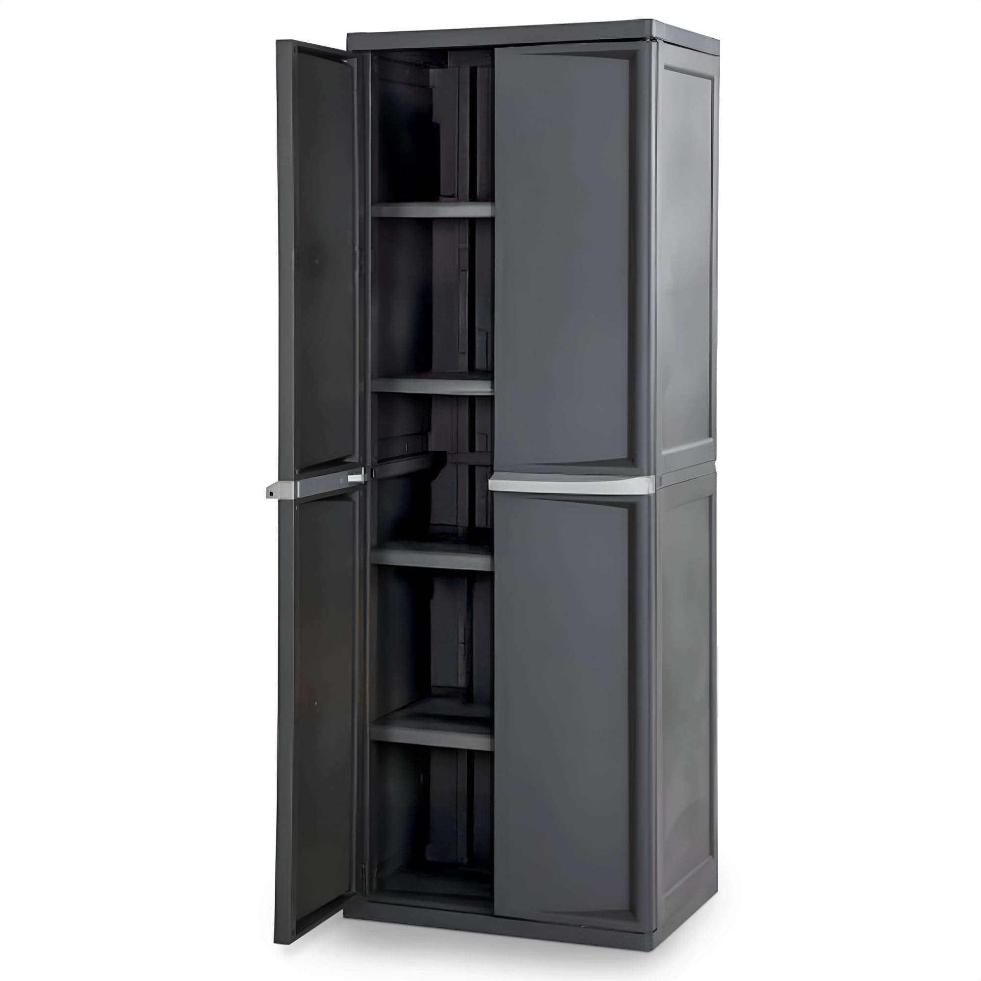 Sterilite 01423V01 4 Shelf Cabinet, Grey, 1-Pack