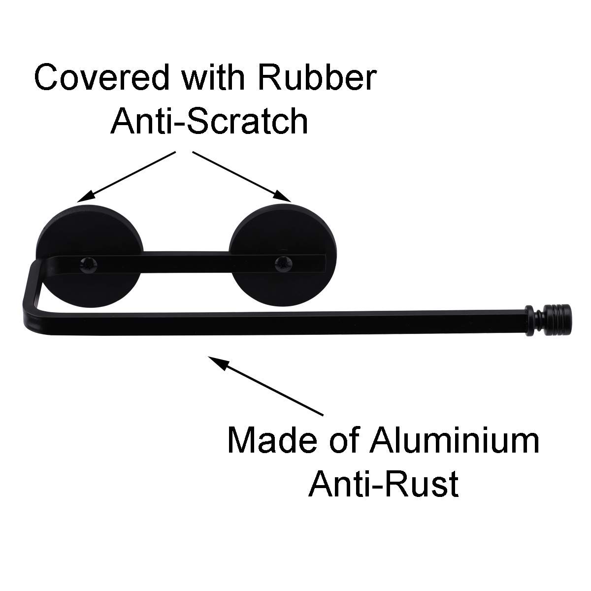 LEVOSHUA Magnetic Paper Towel Holder Paper Towel Rack Tower Bar for Refrigerator, Metal Cabinet Black