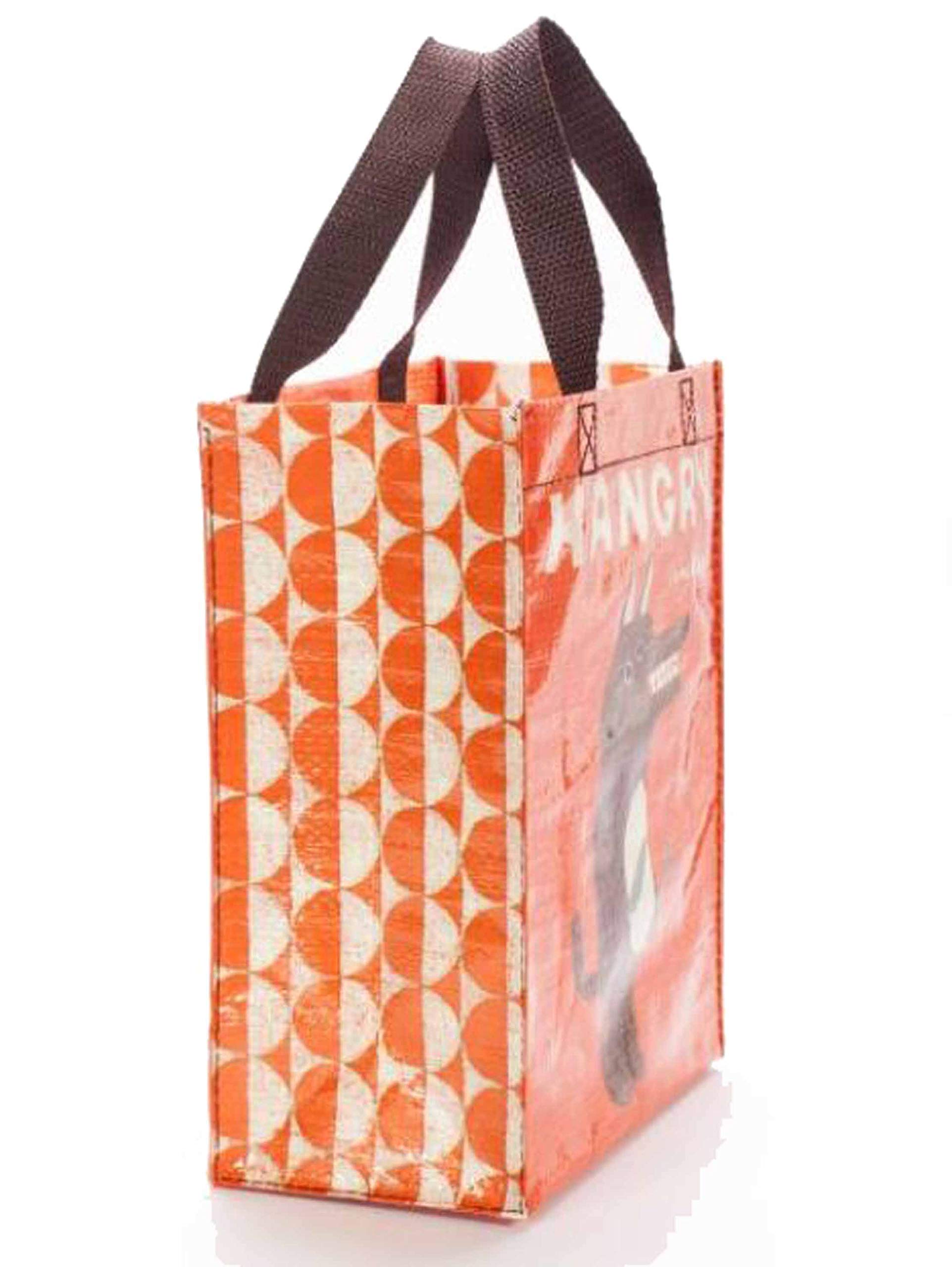 Blue Q Handy Tote ~ Hangry. Reusable lunch bag, little tote, gift bag, sturdy and easy to clean, made from 95% recycled material, 10"h x 8.5"w x 4.5"d