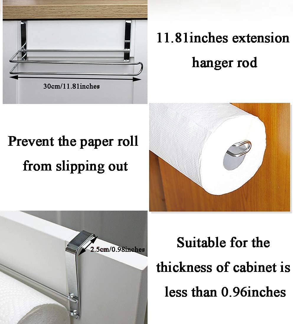 Stainless Steel Kitchen Paper Hanger Sink Roll Towel Holder Hanger Organizer Rack Pano Paper Towel Holder Under Cabinet