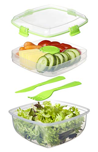 Sistema To Go Collection 1.18 Oz. Salad Dressing Containers, Pink/Green/Blue/Purple, 4 Pack, BPA Free, Reusable & Food Storage Container, 4.6 Cup