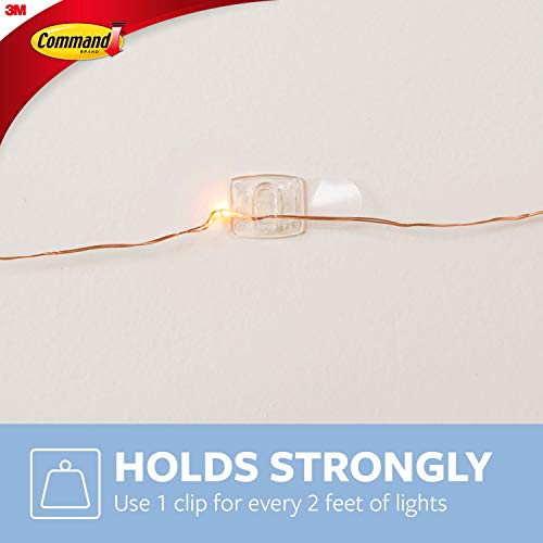 Command General Purpose Variety Kit, Hangs Up to 19 Items, Organize Damage-Free & Clear Mini Light Clips, 45 Clips, 54 Strips - Easy to Open Packaging, Decorate Damage-Free