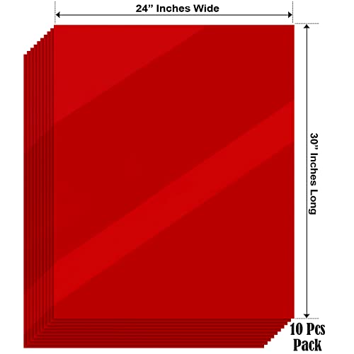 AnapoliZ Red Translucent Cellophane Wrap Bags | (10 Pcs) X-Large 24β inch X 30β inch | 2.5 Mil Thick Red Translucent Cello Bags | Gifts, Baskets, Wrapping, Arts & Crafts, Treats, | Premium Quality