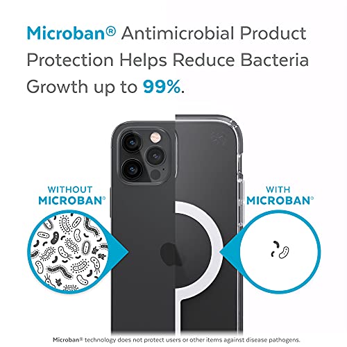 Speck Products Presidio Perfect Clear + MagSafe iPhone 12 / iPhone 12 Pro Case, Clear/Clear