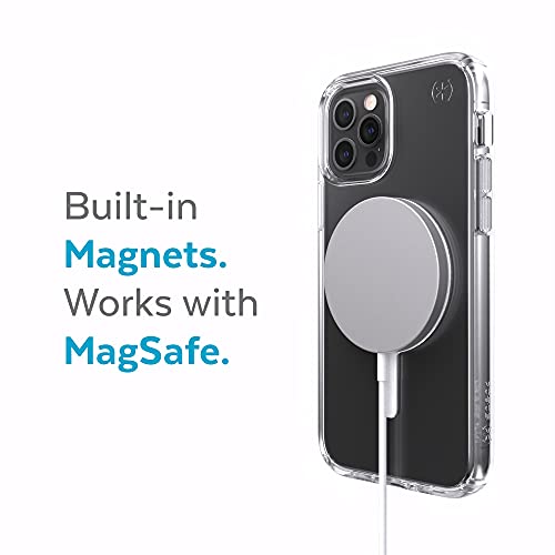 Speck Products Presidio Perfect Clear + MagSafe iPhone 12 / iPhone 12 Pro Case, Clear/Clear