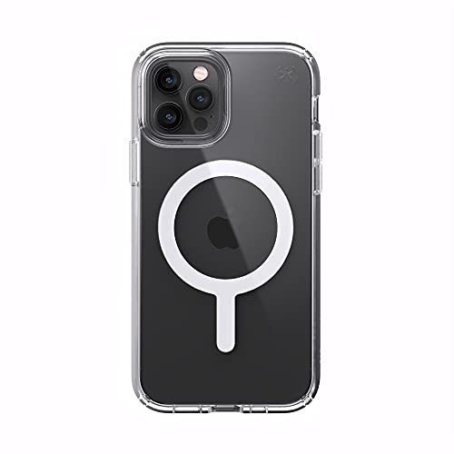 Speck Products Presidio Perfect Clear + MagSafe iPhone 12 / iPhone 12 Pro Case, Clear/Clear
