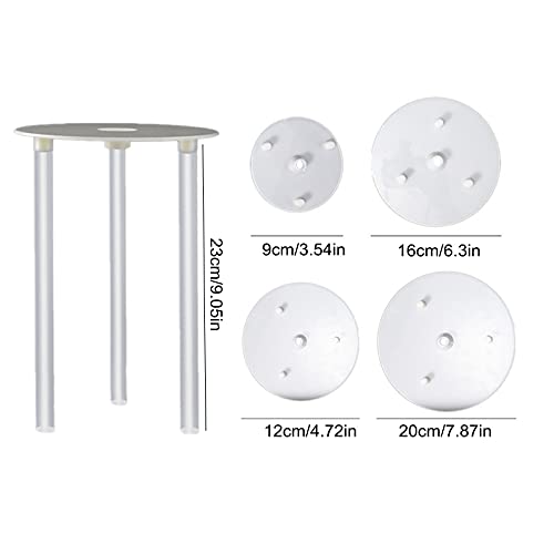 Cake Tier Supports,4 Pcs Reusable 9/12/16/20cm Cake Boards and 12 Pcs Cake Dowel Rods for Tiered Cake Construction and Stacking