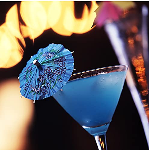 ALINK 144-Pack Cocktail Drink Umbrella Picks, Cupcake Toppers, Luau Parasols Toothpicks for Tropical Hawaiian Tiki Party Decorations