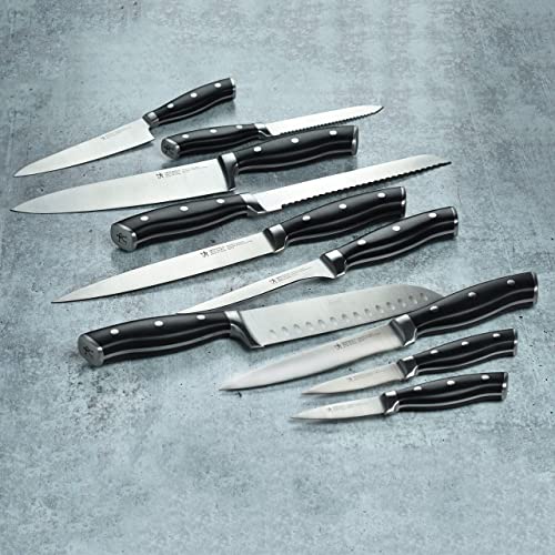 Henckels Forged Accent 20 Piece Self Sharpening Knife Block Set with Black Handles