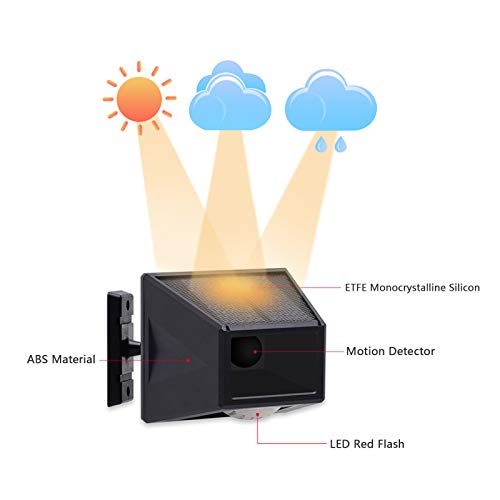 Solar Alarm Light with Motion Detector,Solar Strobe Light Remote Controller 129db Loud Sound Siren for Backyard, Patch, Farm, Garage (2-Pack)