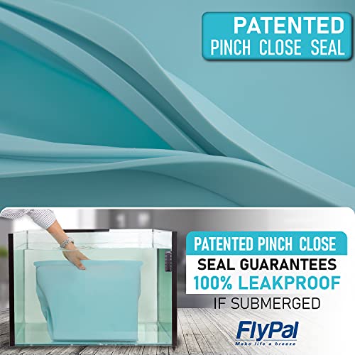 FLYPAL Large Silicone Waterproof Fire Resistant Document Bag. Patented Airtight Zip Lock Seal. Watertight Pouch Holder for Laptop, Documents, Files & Valuables. Insert Bag to Fireproof Bags (16”x12”x3.5”)