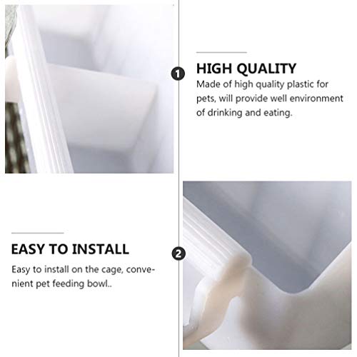 generic Dispenser Container 8pcs Bird Water Feeder Cup Bird Feeder Box Bird Food Feeder Parrot Food Box Pigeon Water Dispenser for Budgie Poultry Pigeon Quail Cages Feeder Parakeet Feeder