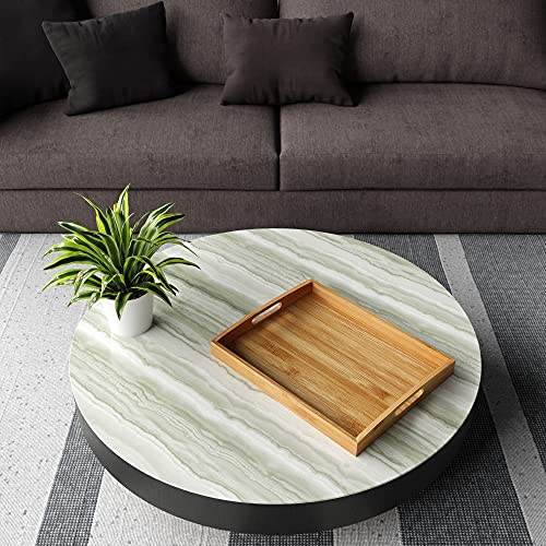Set of 3 Large Bamboo Serving Trays β Large Serving Tray with Handles β Coffee Table Tray β Food Tray β Bed Tray