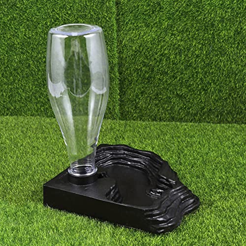 Baluue Reptichip Turtle Feeder Reptile Water Feeder Reptile Water Dispenser Refilling Water Dispenser Reptile Drinking Tool for Tortoise Lizard (Black) Reptile Water Dispenser Reptile Water Bowl