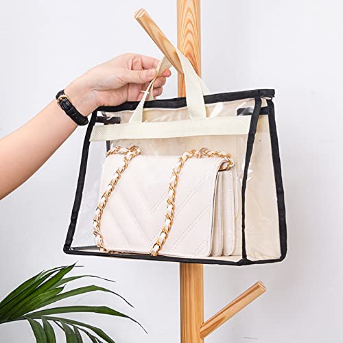 SZXFMY 8 Pack Handbag Storage Organizer Dust Bags Transparent Hanging Purse Organizer Wallet Storage Bag for Hanging Closet with Handle and Zipper Handbag