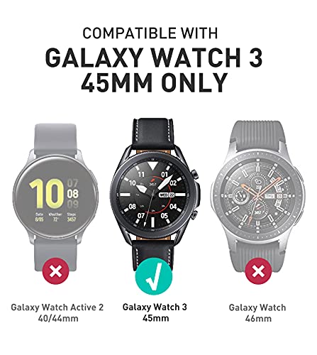 SUPCASE [Unicorn Beetle Pro] Series Case for Galaxy Watch 3 [45mm] 2020 Release, Rugged Protective Case with Strap Bands (Black)