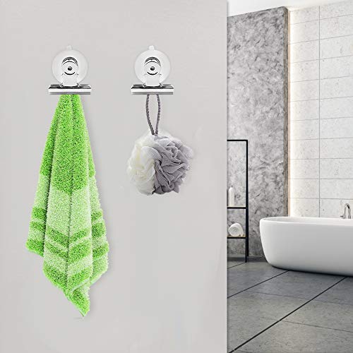 Aufind 8 Packs Suction Cup Clip Plastic Round Suction Cup Clamp Holder Strong Window Glass Suction Cup Clip for Hanging Kitchen Bathroom Office AccessoriesâŚ