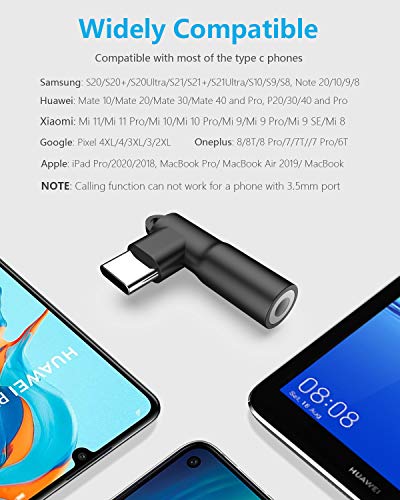 Mangotek USB C to 3.5mm Audio Adapter, USB Type C to Aux 3.5mm Female Headphones Jack Adapter USBC Android Dongle Compatible with Samsung Galaxy S21 Ultra S20 Pixel Oneplus Google Note 20 iPad Pro