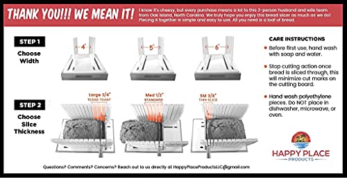 Bread Slicer for Homemade Bread With Long Knife & Crumb Tray - Compactable Bread Slicer Guide For Homemade Bread Adjustable, 3 Size, 3 Thickness - Bread Cutter for Homemade Bread, Loaf, Bagel, Bun
