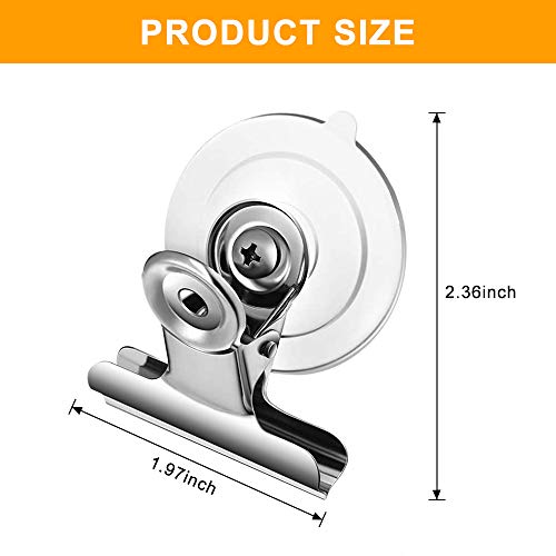 Aufind 8 Packs Suction Cup Clip Plastic Round Suction Cup Clamp Holder Strong Window Glass Suction Cup Clip for Hanging Kitchen Bathroom Office AccessoriesâŚ