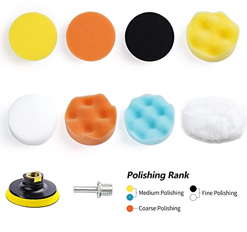 S SATC 3 Inch Buffing Pads 22 Pcs Buffing Pad for Drill 80mm Buffing Pads Car Polishing Pad for Car Sanding Buffing Waxing Sealing Glaze