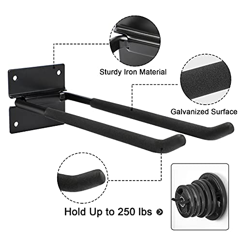 Magacyo Garage Organizer Wall Mount Tool Organizer, Heavy Duty Shed Organizer, All Metal Garden Tool Rack Tool Hangers for Garage Wall, Garage Tool Organizer for Rake, Broom and Yard Tools, 2 Pack