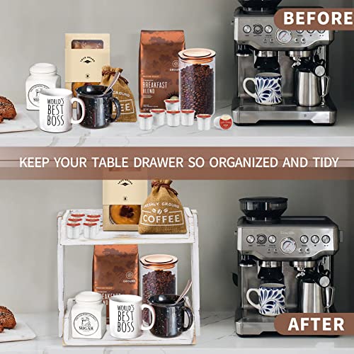 Coffee Station Organizer Countertop, Coffee Bar Accessories and Organizer, Coffee Mug Holder Countertop Coffee Station,Coffee Cup Holder Coffee Bar Accessory Organizer, Gift for Coffee Lover