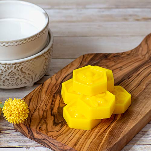 Honeysuckle + Jasmine Wax Melts Summer Day | Mothers Day Gift | Wedding Favor Party Gift Yellow Honeycomb Melts - Pack of 6