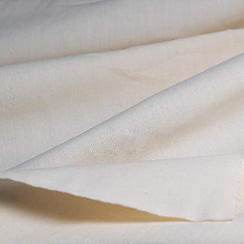 Cotton Muslin Fabric by The Yard 47 Inches Entelare (Natural 2Yards)