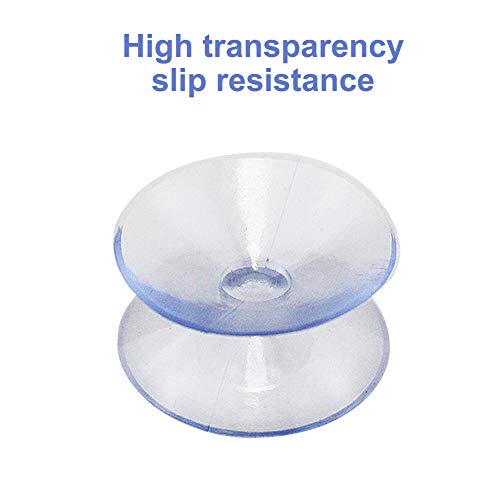 QOONESTL Double Sided Suction Cups Compatible with Glass Table Top, 10pcs Suction Cups Without Hooks Sucker Pads for Glass Multifunctional Mirror Double Sided Non-Slip Glass Tabletop
