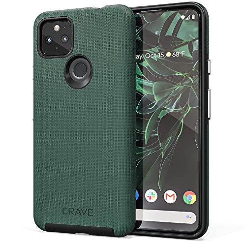 Crave Dual Guard for Pixel 5a Case, Shockproof Protection Dual Layer Case for Google Pixel 5a 5G - Forest Green