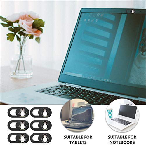 OSALADI Laptop Camera Cover Slide 6Pcs Laptop Camera Cover Slide Penguin Webcam Cover Camera Slide Blocker for PC Computer Smartphone Tablet Webcam Cover