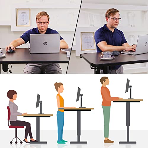 Velosan Standing Desk Frame, Electric Stand Up Desk Frame, Height Adjustable Electric Standing Desk Frame with LCD Touch Screen, Adjustable Height Desk Frame for Home & Office Table (Frame Only)