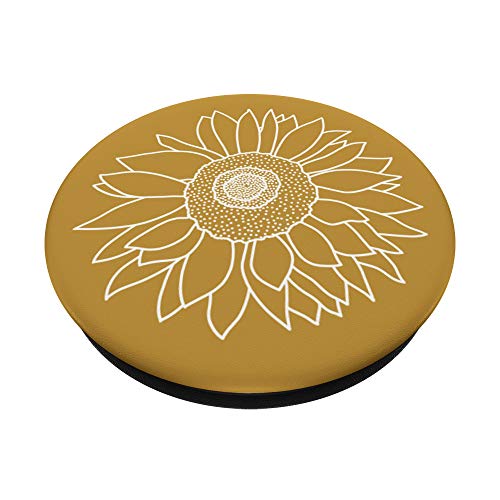 Sunflower Flower Floral Botanical Nature Mustard Yellow PopSockets PopGrip: Swappable Grip for Phones & Tablets