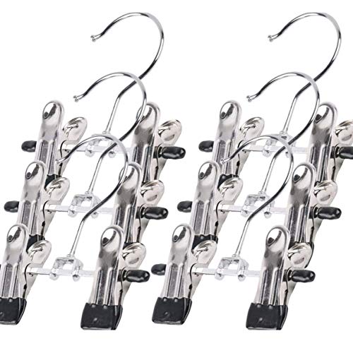 Boot Hangers with Clips, Double Adjustable Clips Boot Rack Organizer, Boot Holders to Keep Them Straight, Portable Multifunctional Hangers for Jeans, Hats, Tall Boots, Towels 6 Pack
