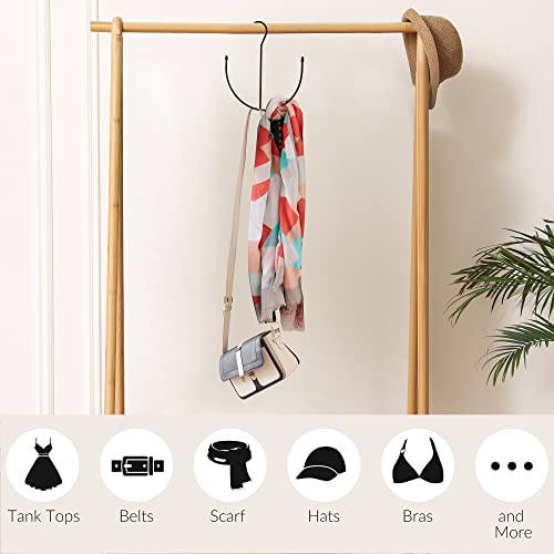 ZEDODIER Belt Hangers, Belt Rack Black Closet Accessories Organizers, Closet Organizer Hook Rack for Belt, Ties, Scarves, Camisoles, Hats, Bras, Shoes